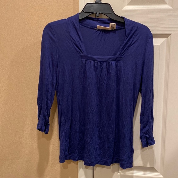 Dkny | Tops | Dkny Jeans Petites 0 Rayon Square Neck Longsleeved Top ...